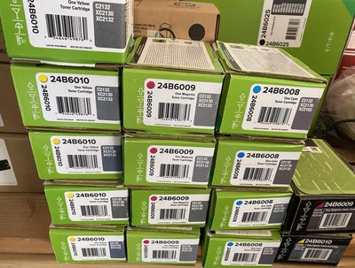 Lexmark Toner Color Cartridge 24B6008 24B6009 24B6010 - Sealed - C2132 ...