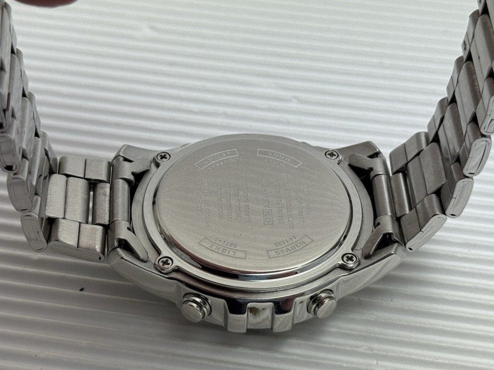 CASIO FISHING GEAR AMW-706 EDELSTAHL FUNK HERRENUHR | eBay.de