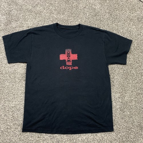 Vintage Dope Band Shirt Mens Large Black Y2K Grunge Nu Metal Rock ...