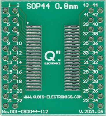 SOP44,TSOP44,SO44,SSO44,SOIC44,SSOP44,QSOP44 0.80mm(0.032") to 2 x ...