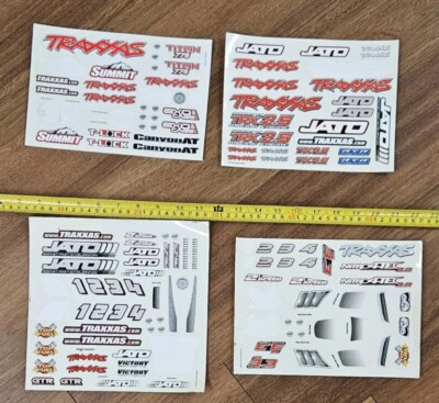 (4) Vintage Traxxas TRX Racing RC Decals/Stickers Lot Summit Jato Nitro ...
