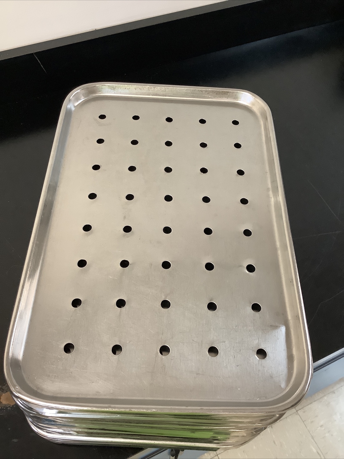 Lot of 2 STAINLESS AUTOCLAVE STERILIZER TRAYS | Big Holes | eBay