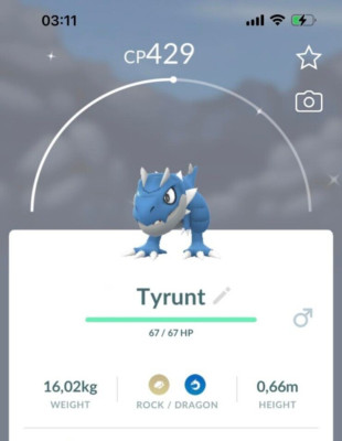 Shiny Tyrunt trade 1 MiIlion Stardust - Read Description | eBay