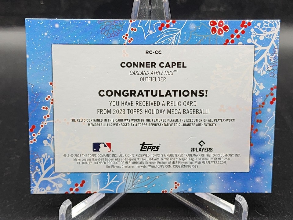 2023 Topps Holiday #RC-CC Conner Capel Relics | eBay