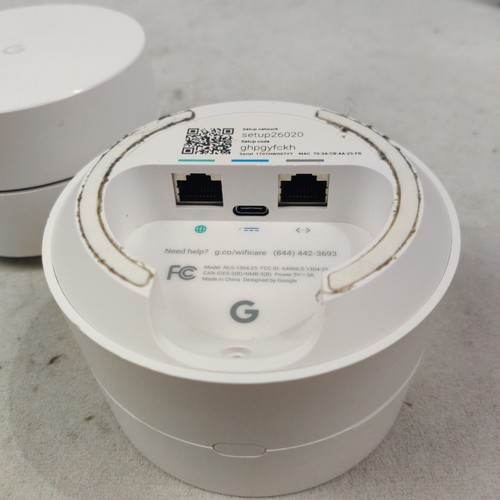 Google WiFi Mesh System Routers 2 Pack - (AC-1304) - With Power Cords ...