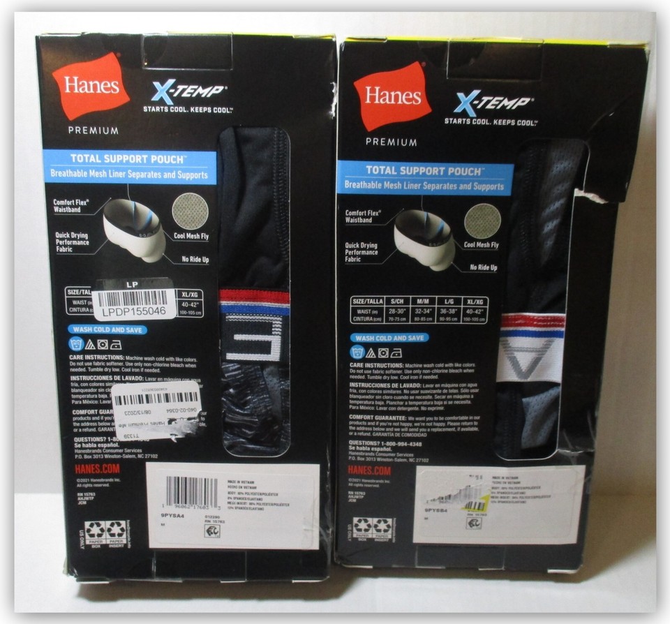 4pr TOTAL SUPPORT POUCH Boxer Brief Hanes Premium LIGHT BREATHABLE ...