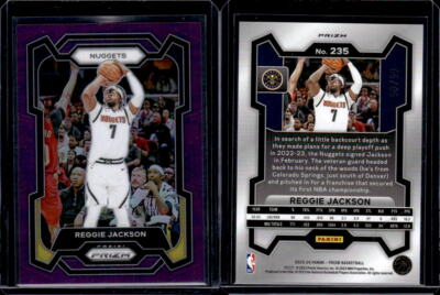2023-24 Panini Prizm Prizms Purple #235 Reggie Jackson 90/99 - EXACT ...