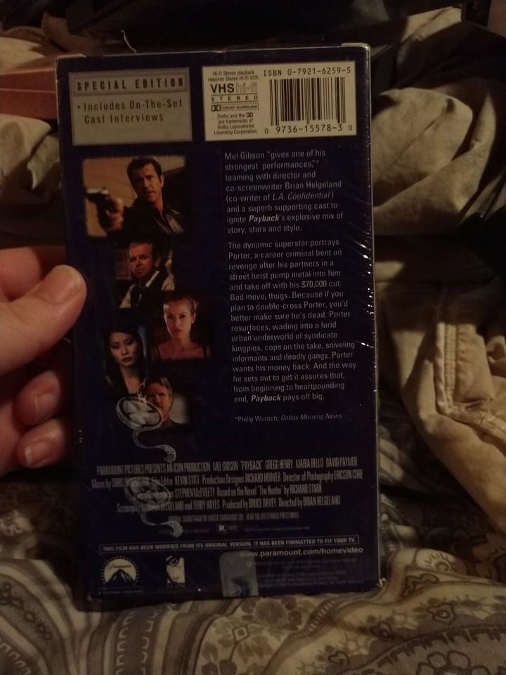 Payback (VHS, 2000, Special Edition) 97361557830| eBay