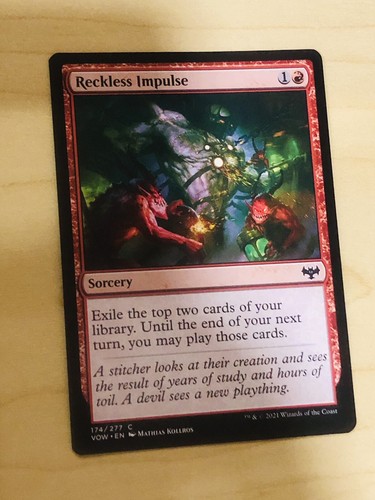 MTG Reckless Impulse #174/277 Innistrad: Crimson Vow Common Near Mint | eBay