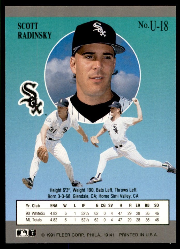 1991 Fleer Ultra Update Scott Radinsky Baseball Cards #U-18 | eBay