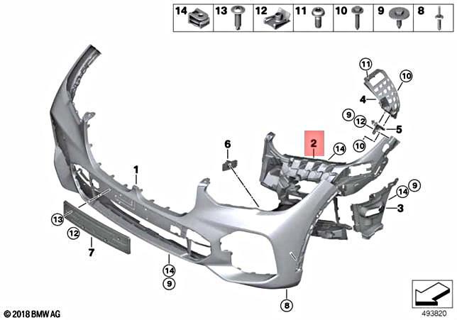 Genuine BMW X5 G05 X5 30dX 40iX 50iX M50dX Support Fog Lamp Right ...