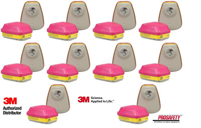 10 PR. 3M 60923 Organic Vapor Acid Gas P100 PPE Respirator Protection ...