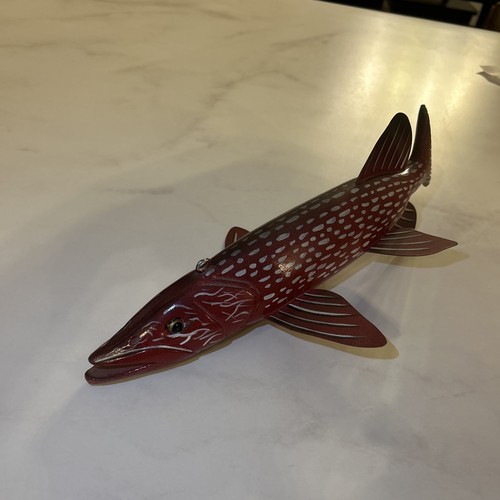Northern Pike Fish Decoy Folk Art Ice Spearing Fishing Lure | eBay