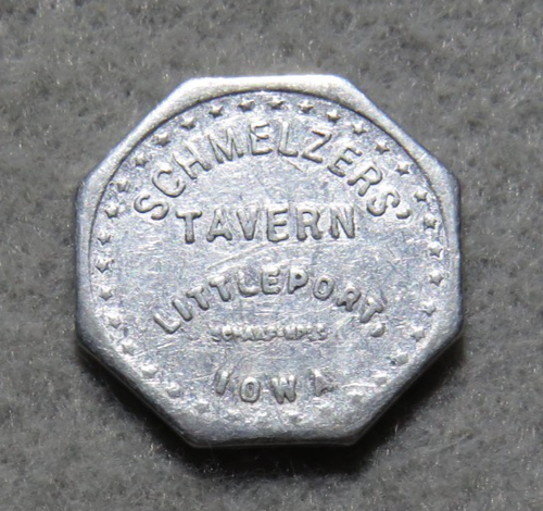 LITTLEPORT, IOWA SCHMELZER'S TAVERN 5¢ TOKEN | eBay
