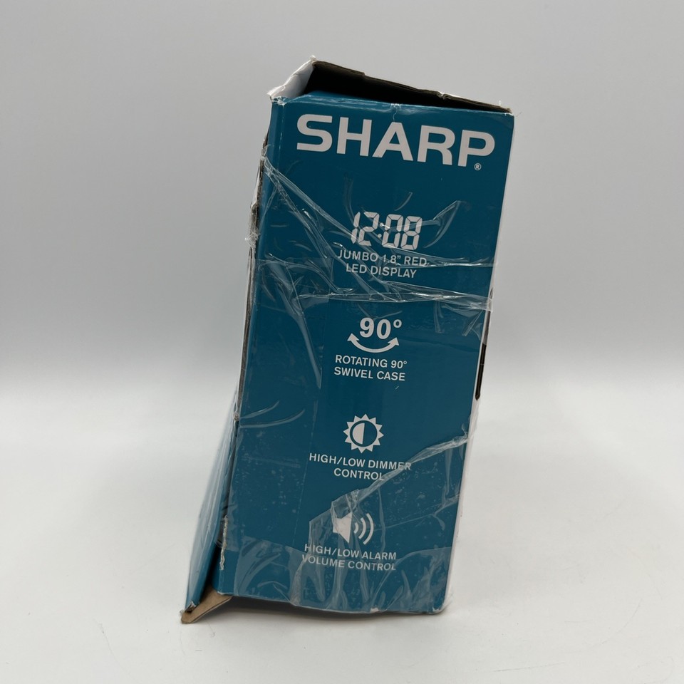 Sharp LED Digital Alarm Clock – Swivel Base - Jumbo Display D0906307 | eBay