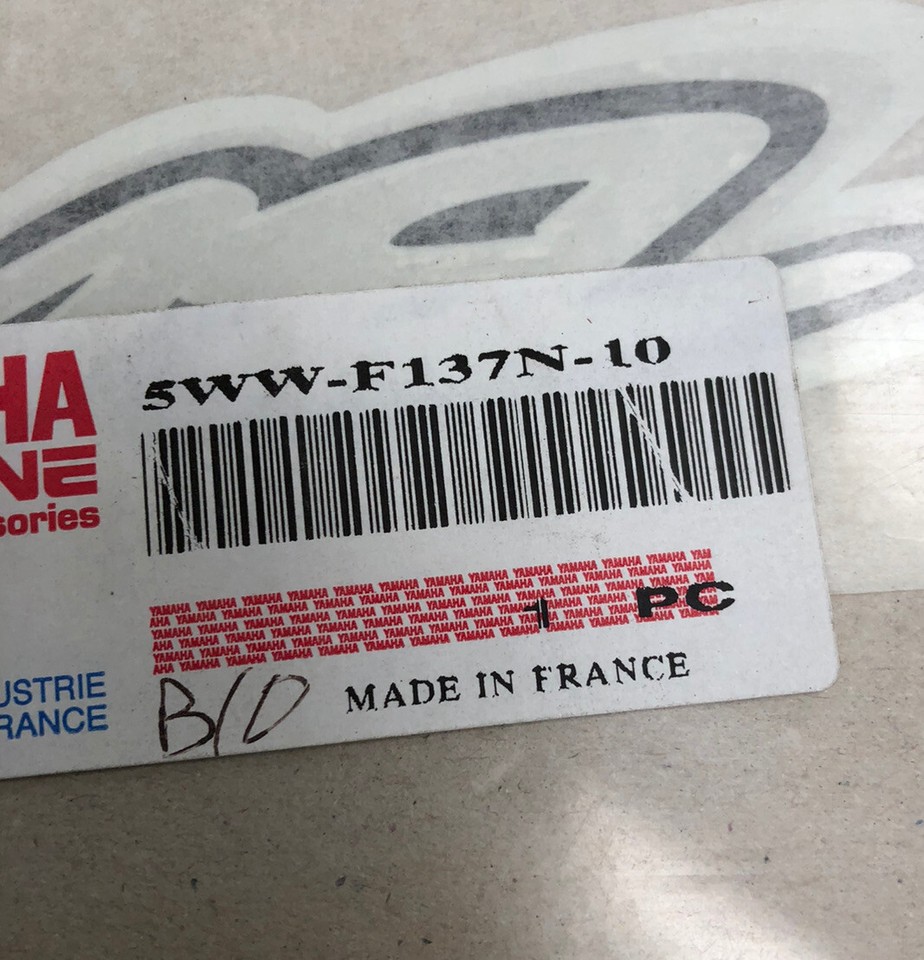 Genuine Yamaha CW50 CW 50 Bwhizz B Whizz Seat Side Fairing Sticker ...