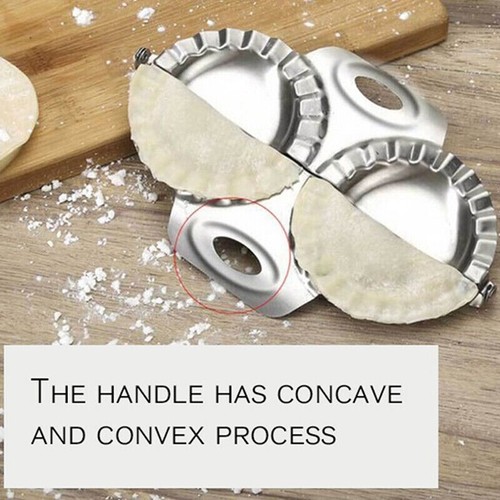 Double Dumpling Press Mold Empanada Gyoza Puff Pie Mold Maker Stainless ...