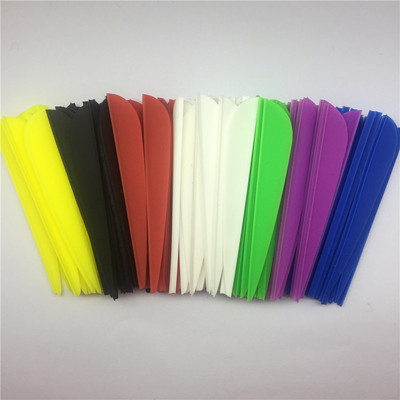 100Pcs 3" Plastic Rubber Feather Hunting Arrow Vanes Fletches Arrow ...