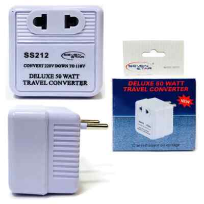 Seven Star 50W Step Down Transformer SS212 Travel Voltage Converter ...