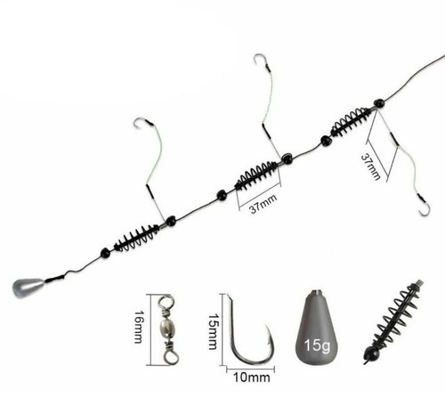 Carp Fishing Feeder Fishing Baits Cages Hook Rig Set/Inline Method ...