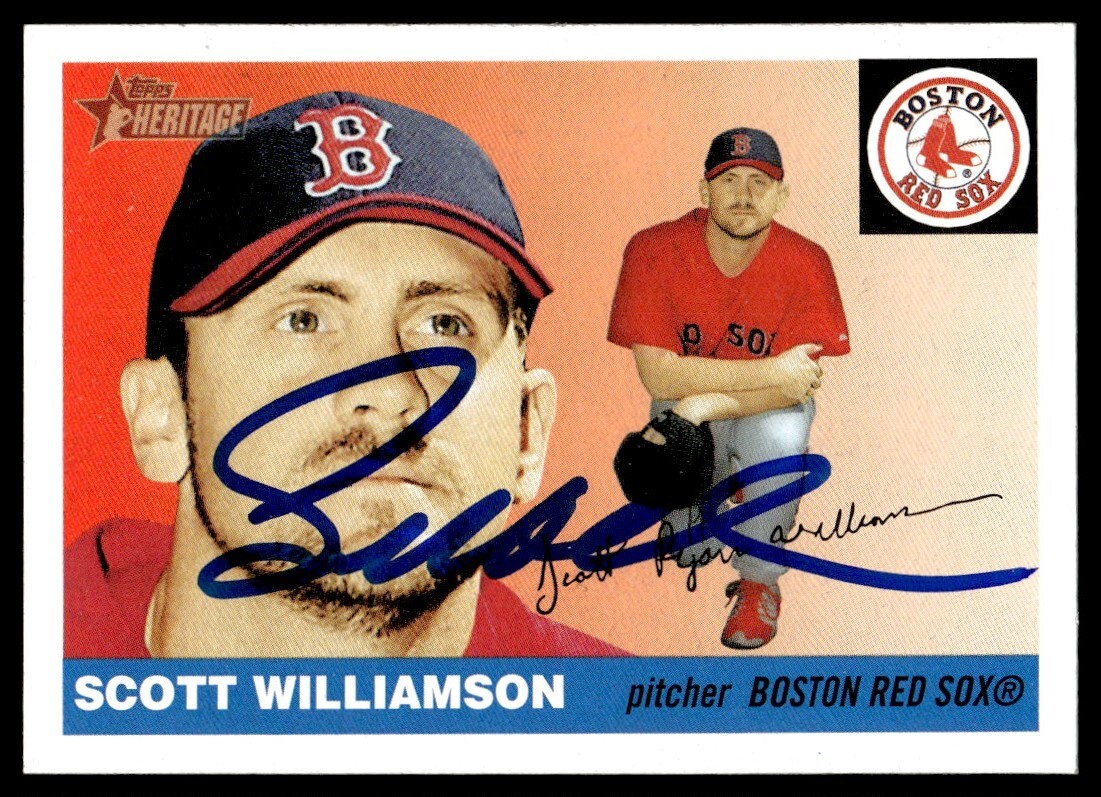 2004 Topps Heritage Baseball Scott Williamson Auto Boston Red Sox #290 ...