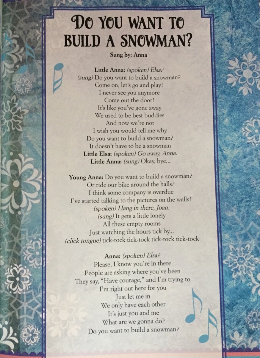 Elsa Frozen Full Song Lyrics DISNEY FROZEN SONG LYRICS Pages 1 22