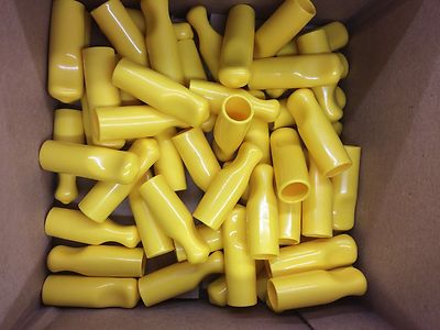 50 Yellow 1/2 Rubber Vinyl Bolt Cap Protectors Cover Rod Tube Thread ...