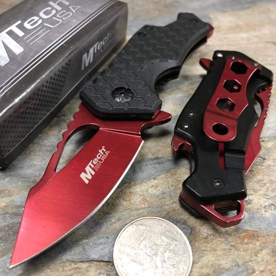 Black And Red Pocket Knife