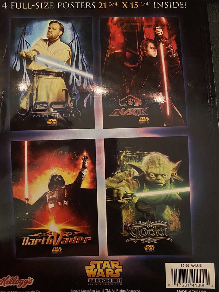 Kellogg Star Wars Episode III Poster Book - 4 Full-Size Posters | eBay