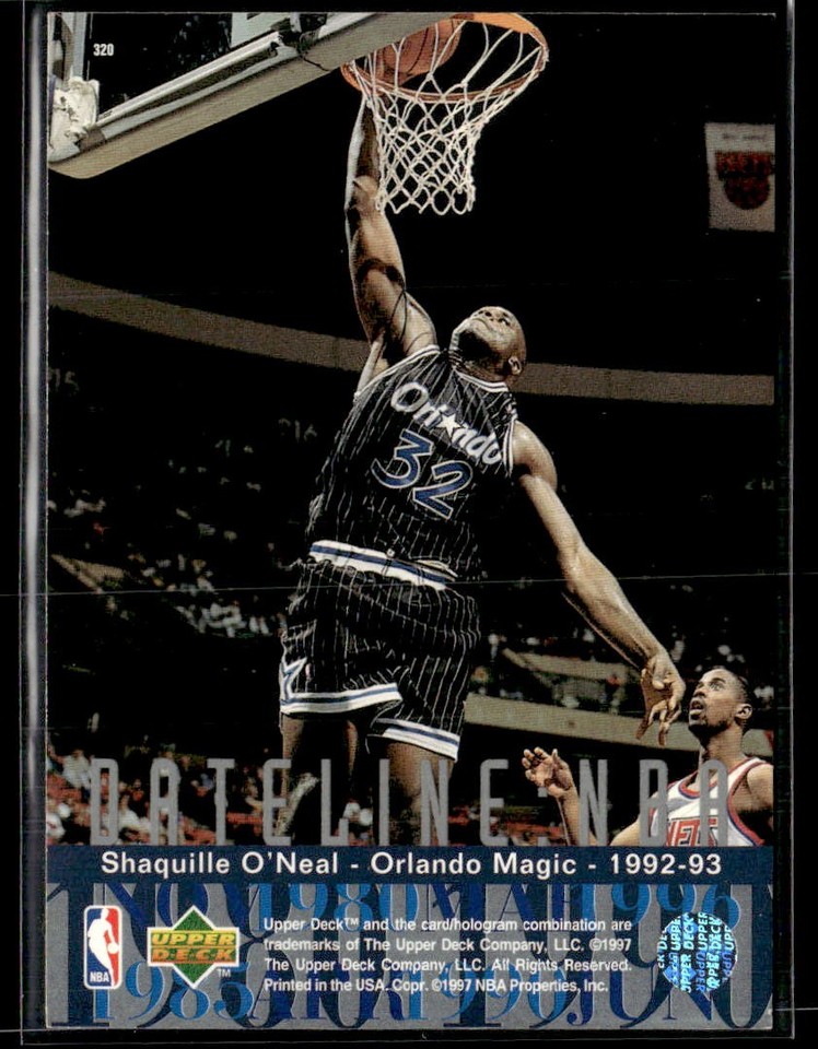 1996-97 Upper Deck #320 Shaquille O'Neal Magic Basketball Card 3301L | eBay