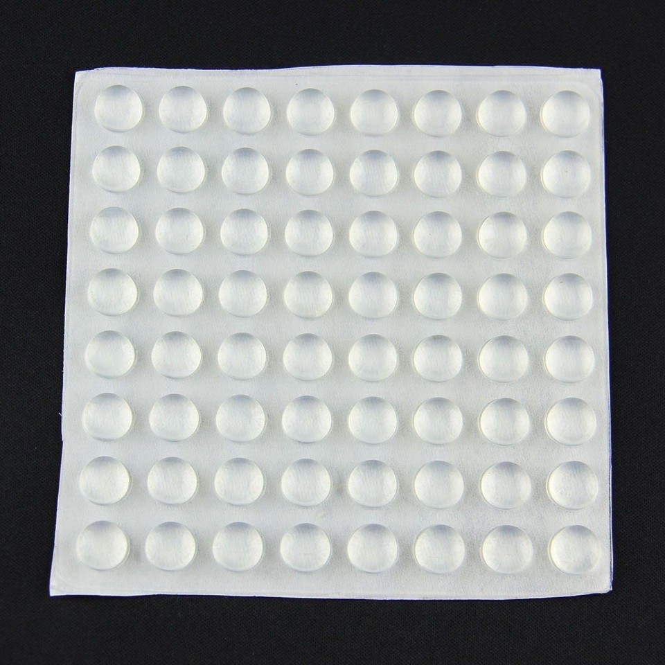 100Pcs Silicone Rubber Feet Bumpons Clear Round Self Adhesive Anti Slip ...