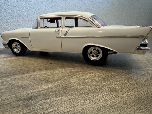 ACME 1:18 1957 CHEVROLET 150 RESTOMOD - WHITE RED INTERIOR . | eBay