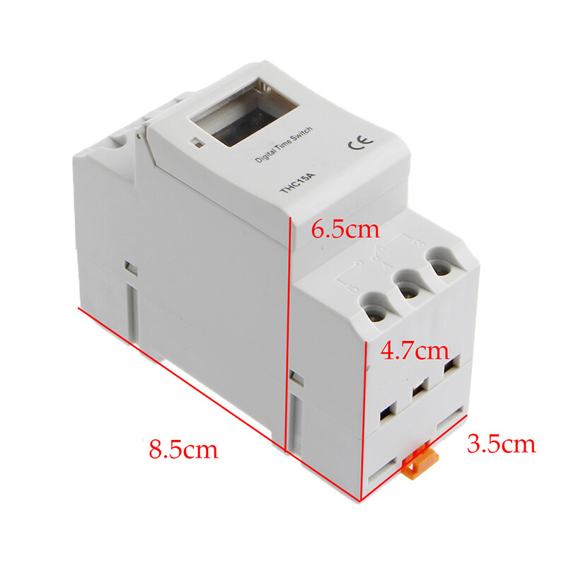 DIN Rail for Time Switch Digital LCD Power Programmable Timer for 12V N ...