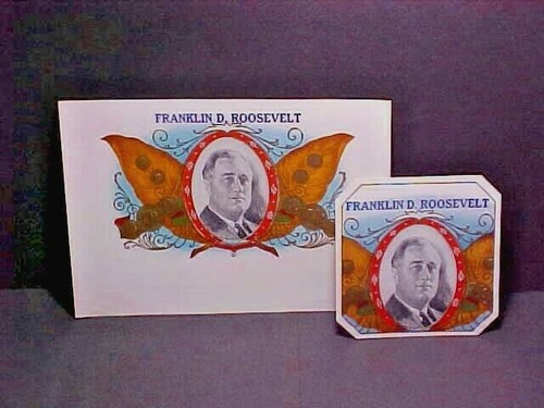 Vintage Cigar Labels - Franklin D. Roosevelt Outer & Inner | eBay