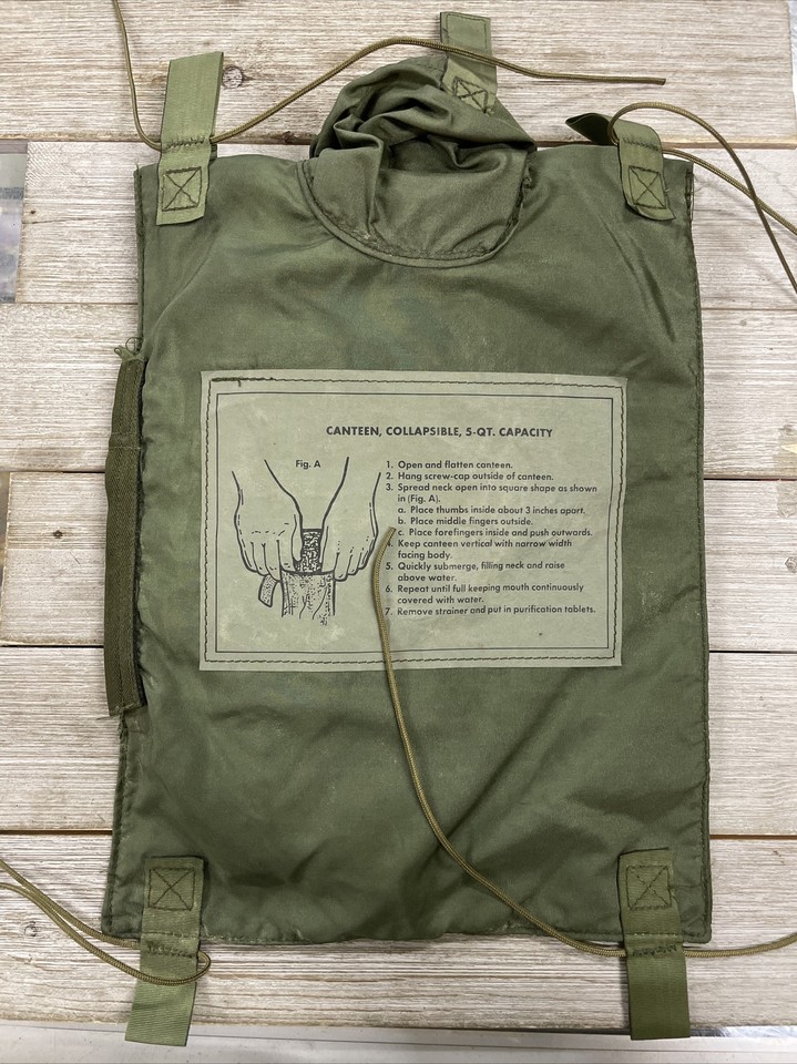 VTG Collapsible Canteen Water CARRIER. USMC 5 Quart Floating Bladder | eBay