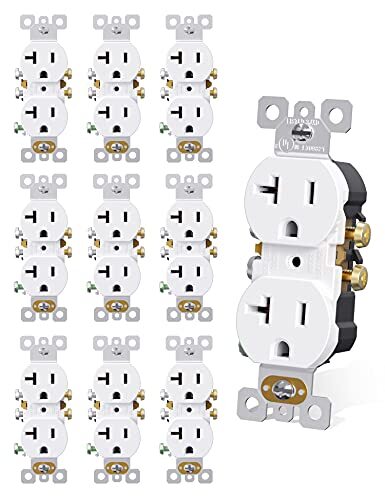 Duplex Receptacle Wall Outlet 20Amp 125V Wall Outlet Residential 3-Wire ...