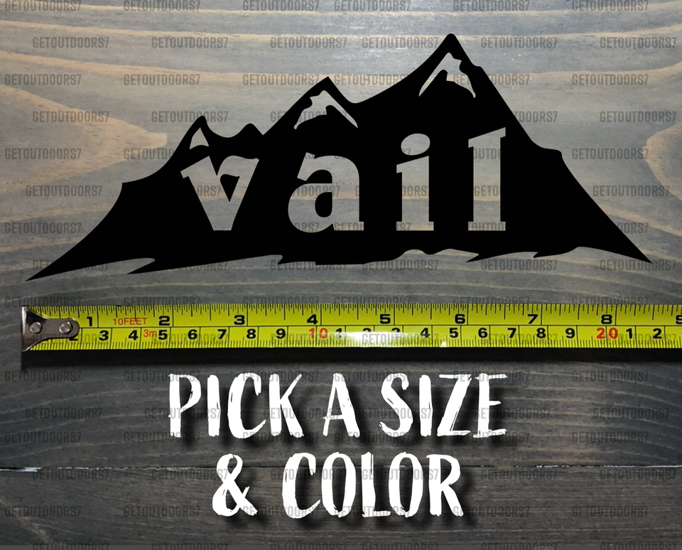 Vail Sticker Decal Colorado Ski Mountain Snowboard Hiking Biking Lions ...