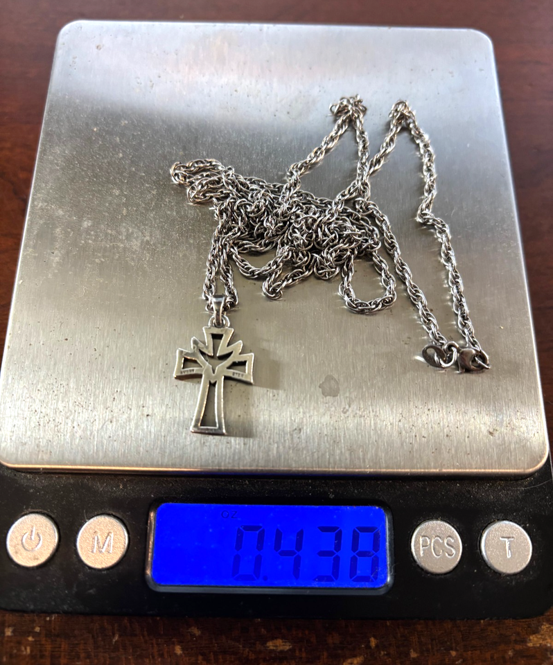 James Avery Sterling Silver Holy Spirit Descending Dove/Cross Pendant ...