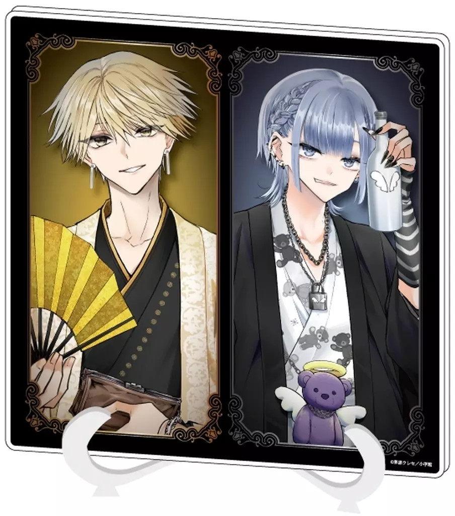 Acrylic stand/acrylic panel 01. Frame design Yukata ver. (newly drawn ...