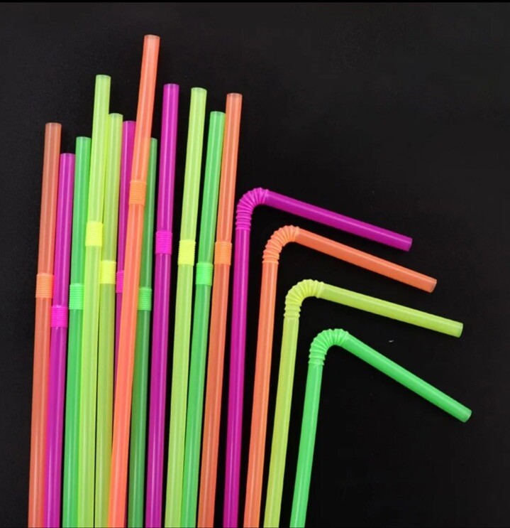 200 Pcs Flexible Plastic Drinking Straws 9 in Extend Extra Long ...