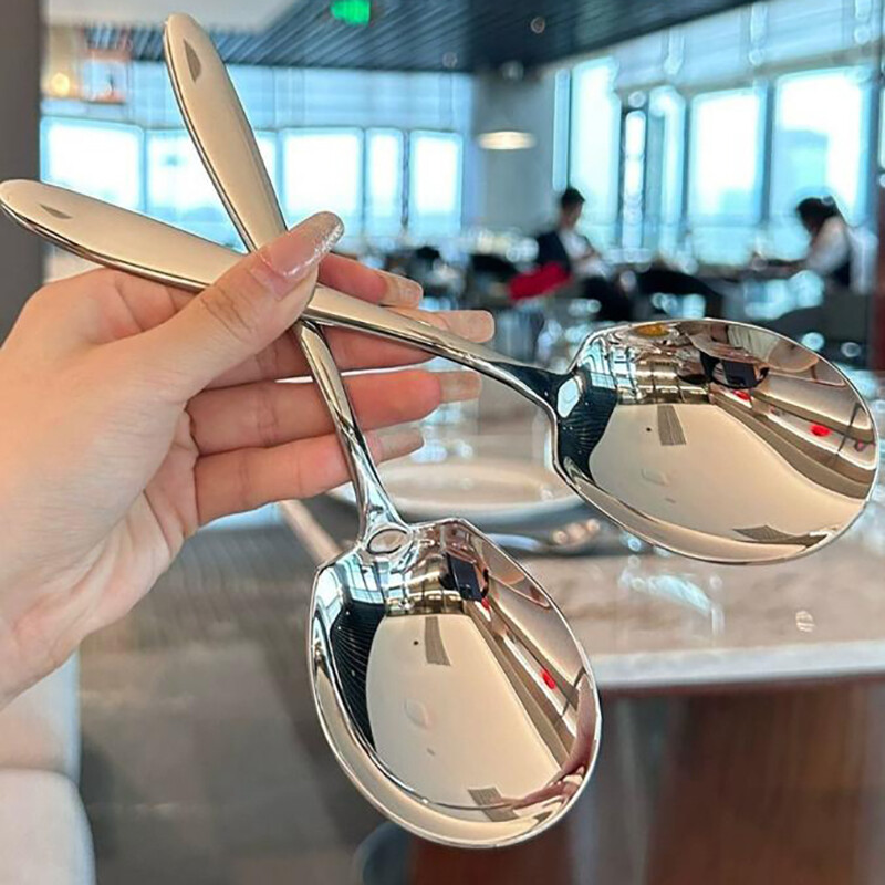 Stainless Steel Large Size Spoon Long Handle Hot Pot Spoon Kitchen ...