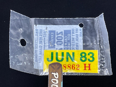 Vintage NOS 1983 YOM California O.H.V. License Plate Decal Sticker Tag ...