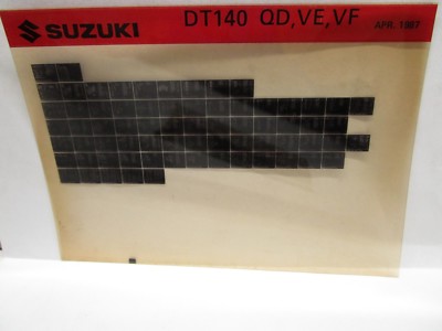 Suzuki DT140 QD VE VF Parts Catalog Microfiche April 1987 | eBay