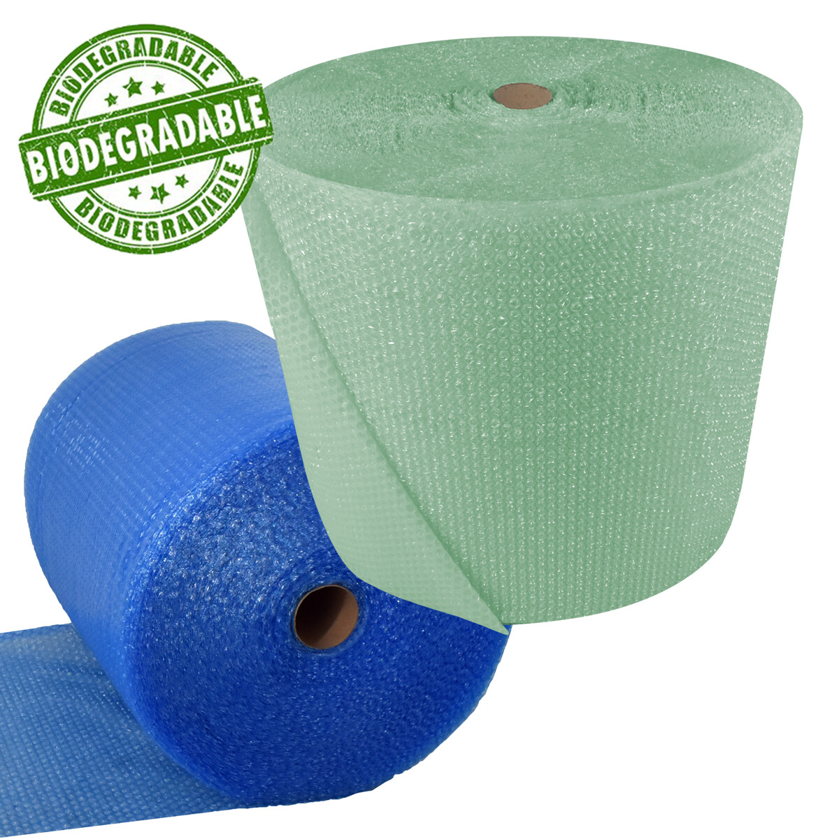 BIODEGRADABLE ECO-FRIENDLY BUBBLE WRAP GREEN OR BLUE 400mm 500mm x 10M ...