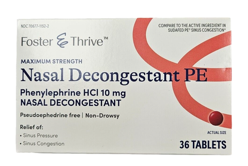 F&T Phenylephrine Nasal Decongestant PE 10mg 36 tablets __ | eBay