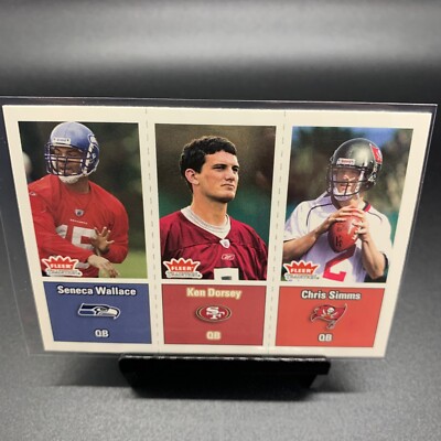 2003 Fleer Tradition Football #291 Wallace/Dorsey/Simms Rookie Hawks ...