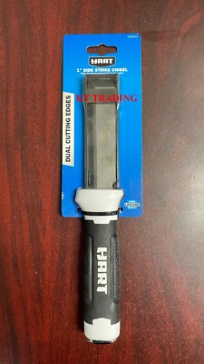 HART Wood DUAL CUTTING EDGES 1" Side STEEL STRIKE CHISEL with Overmold ...