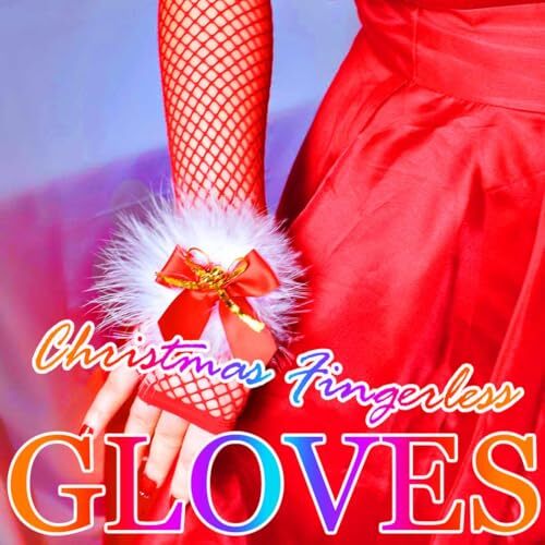 Christmas Fishnet Gloves Santa Fingerless Gloves Red Long Gloves for ...