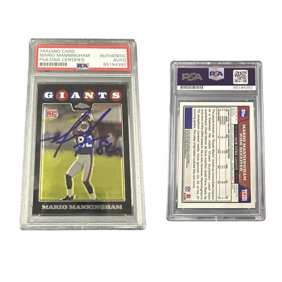 2008 Mario Manningham Topps Chrome Rookie #TC201 PSA Authentic Auto | eBay