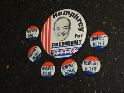 Lot of Humphrey Muskie Political Campaign Buttons | eBay